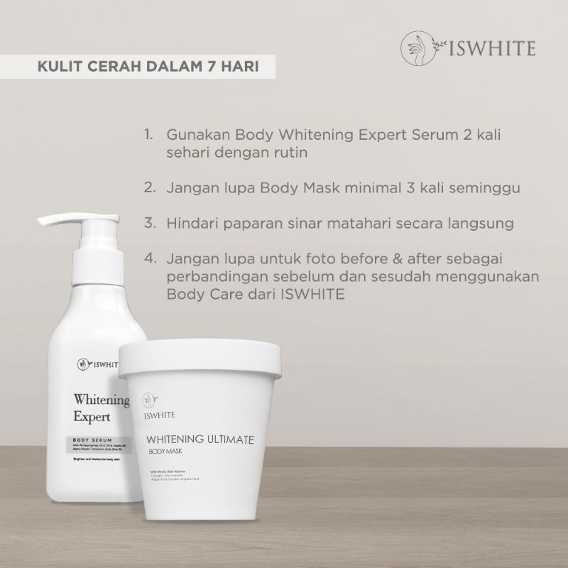 Jual ISWHITE WHITENING BODY SERUM - BODY MASK | Shopee Indonesia