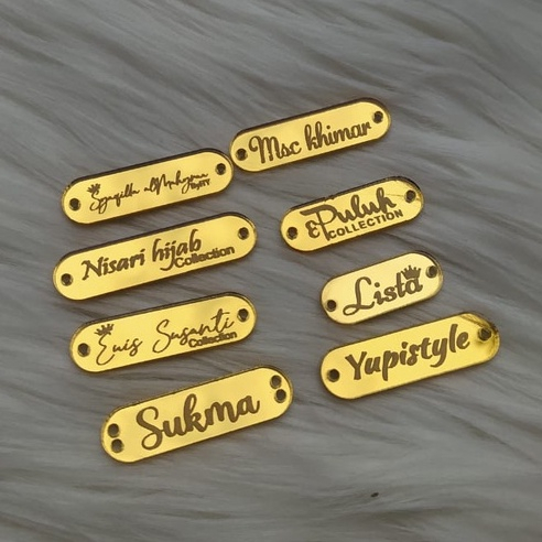 Jual Termurah | Label Akrilik | Brand Tag | Label Hijab | Label Mukena ...