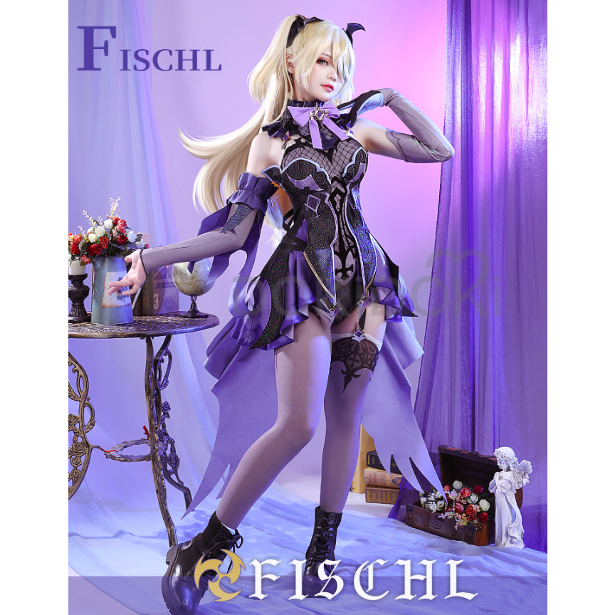 Jual Fischl Cosplay Game Genshin Impact Cosplay Costume Halloween ...