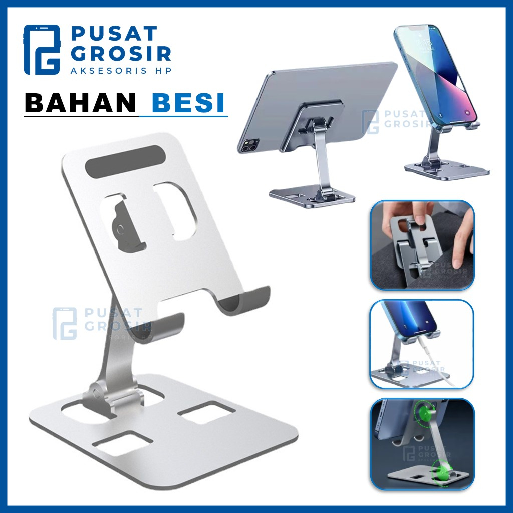 Jual Phone holder meja HD65 HD-65 bahan besi Alat Penyangga hp stand ...