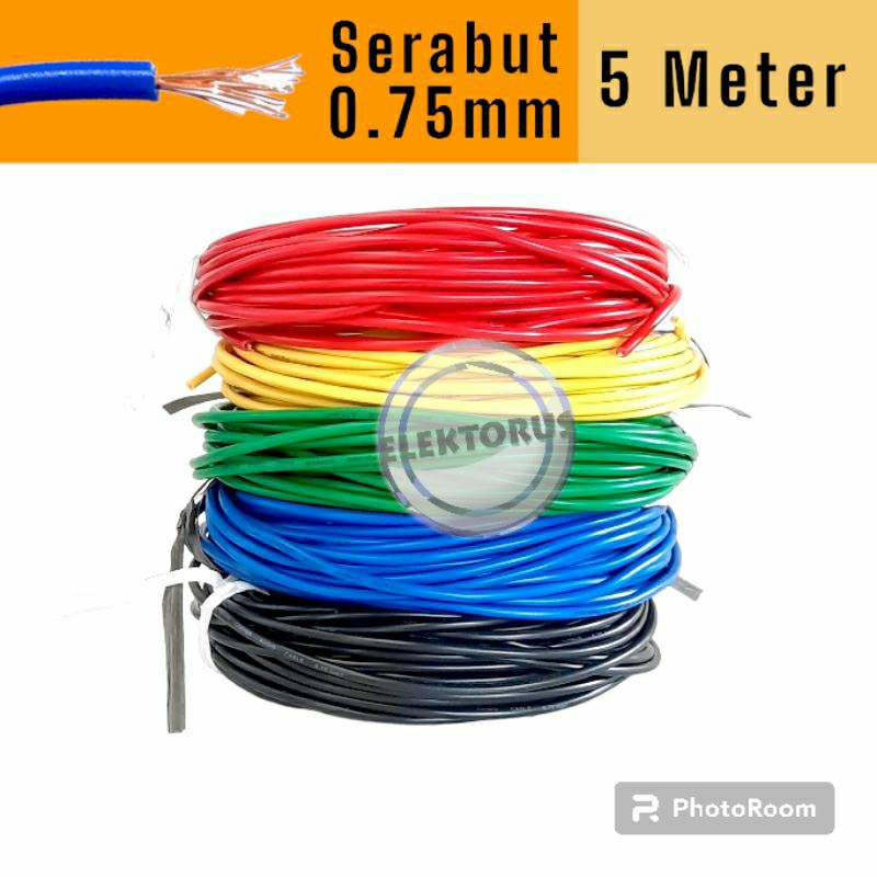 Jual Kabel Serabut 0.75mm 5 Meter Audio Cable Body Bodi Rakitan Rambut ...