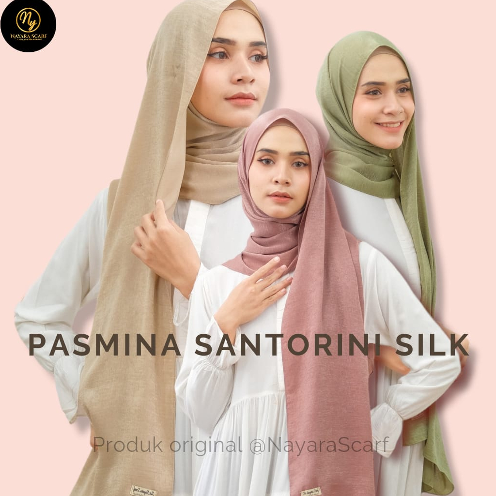 Jual PASHMINA MALAY SILK SANTORINI PREMIUM | PASHMINA SATIN SILK MALAY TEXTURED MEWAH ORIGINAL ...