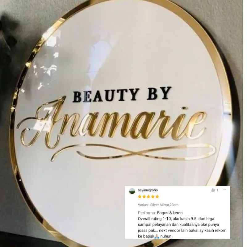 Jual (PER CM) Logo Akrilik miror/papan akrilik Logo Usaha Custom,logo ...