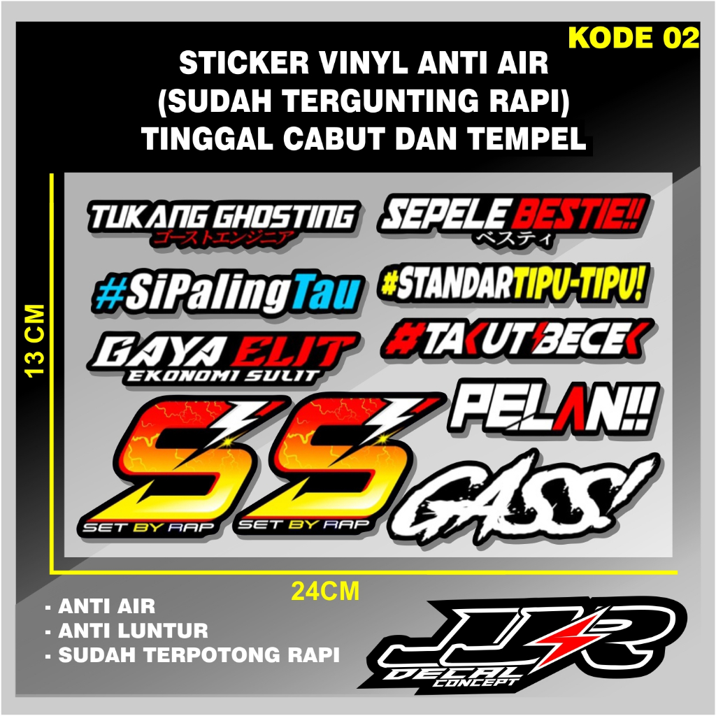 Jual STIKER SLOP /STIKER HELEM/ STIKER HP LAPTOP SUDAH TERGUNTING RAPI ...