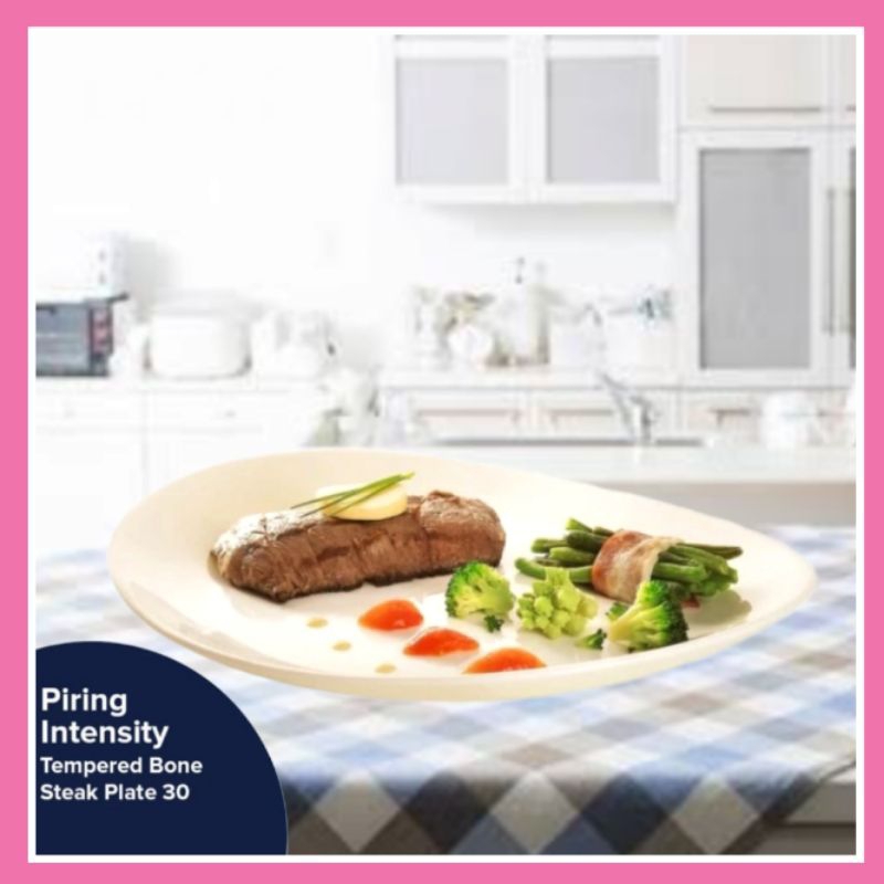 Jual Piring Tempered Glass Luminarc Intensity Bone Steak Plate 30cm ...