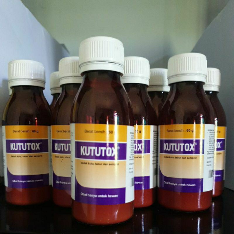 Jual Kututox 60 gram bedak kutu tabur dan semprot kutu pada hewan obat ...