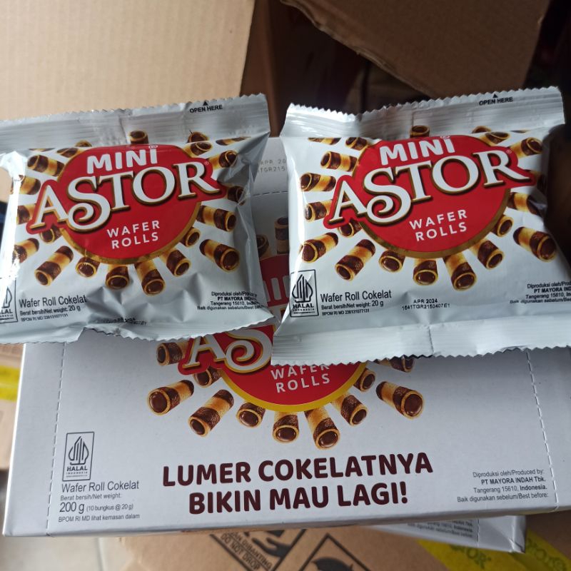 Jual Astor Mini Stick Wafer Rolls Mayora Rasa Cokelat Chocolate ...