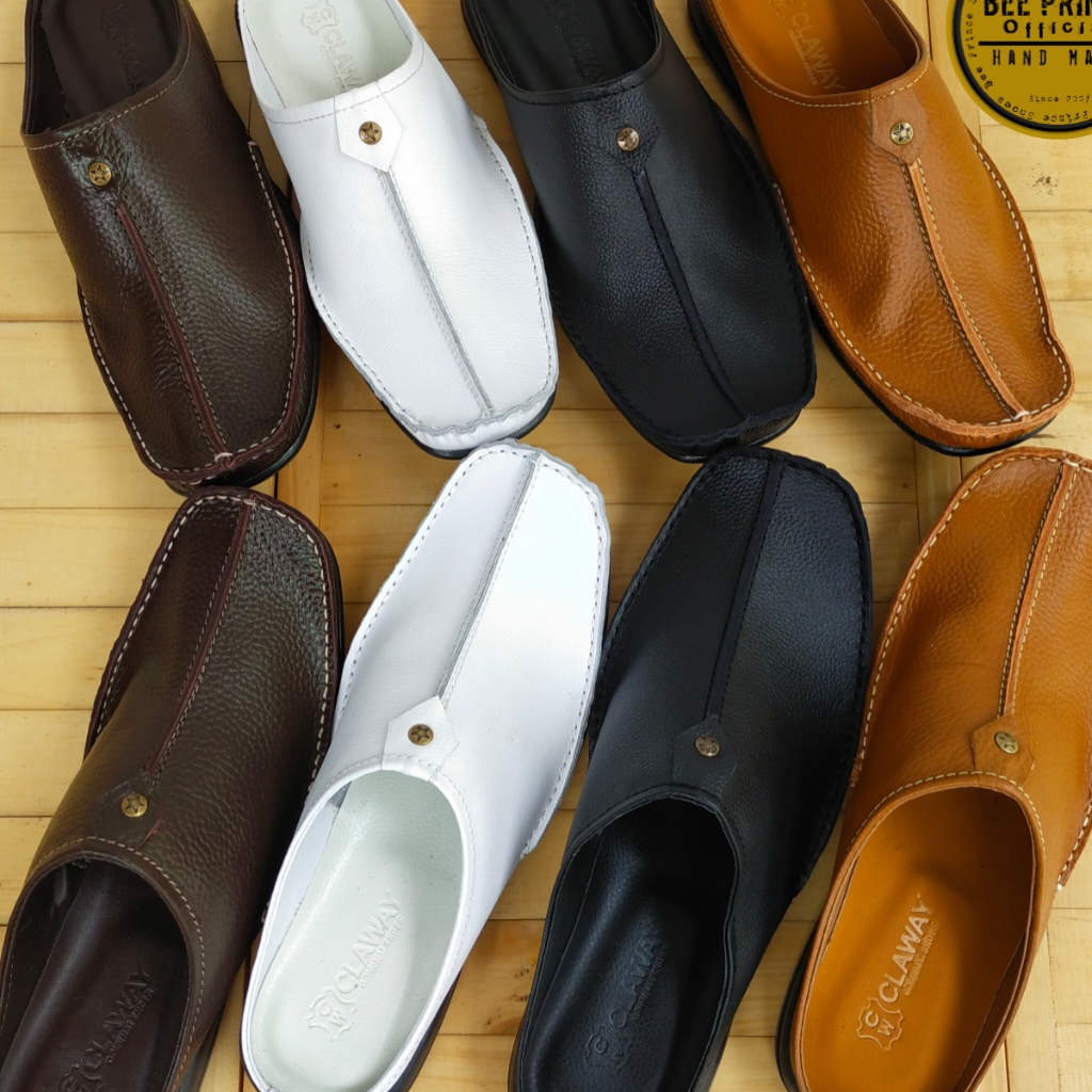 Jual Sepatu Sandal Bustong Pria Bahan Full Kulit Sapi Asli | Shopee ...