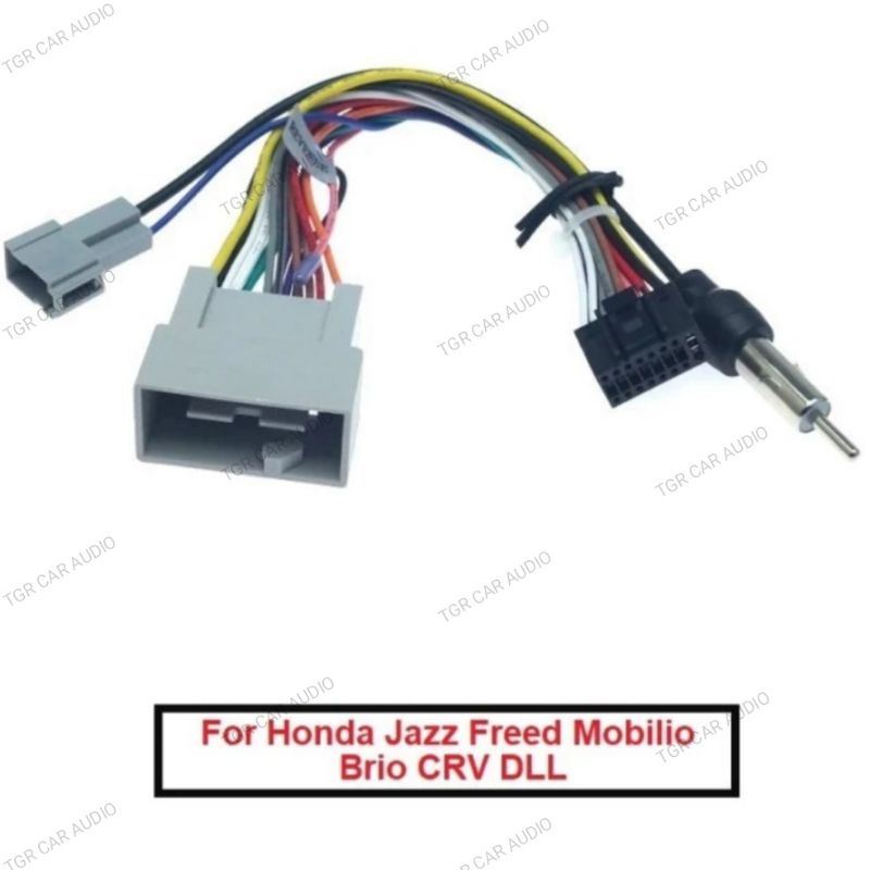 Jual kabel soket PNP head unit android 16 pin honda brio mobilio hrv ...
