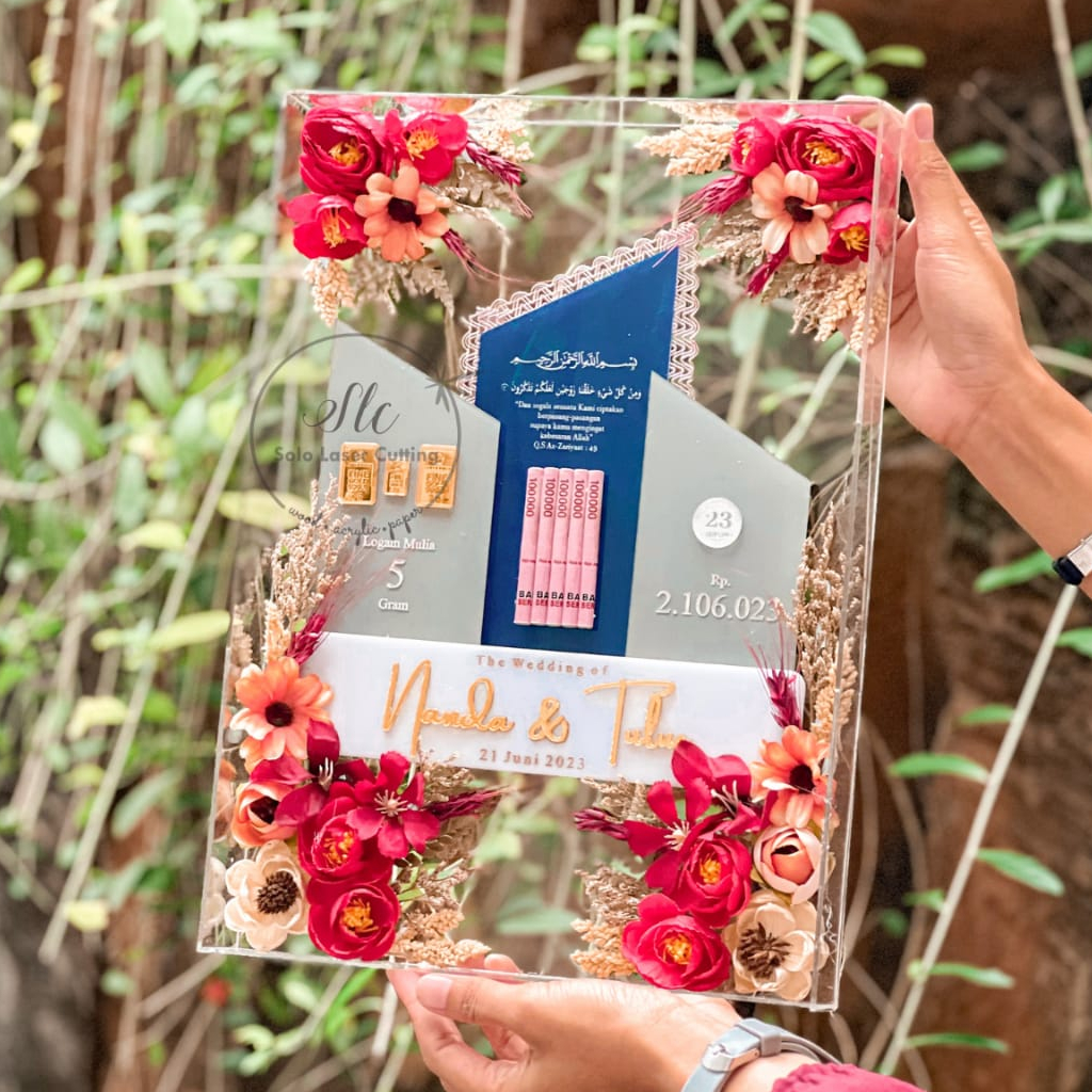 Jual New Mahar Trilogi size 30x40 Mahar Pernikahan GIFT ANNIVERSARY ...