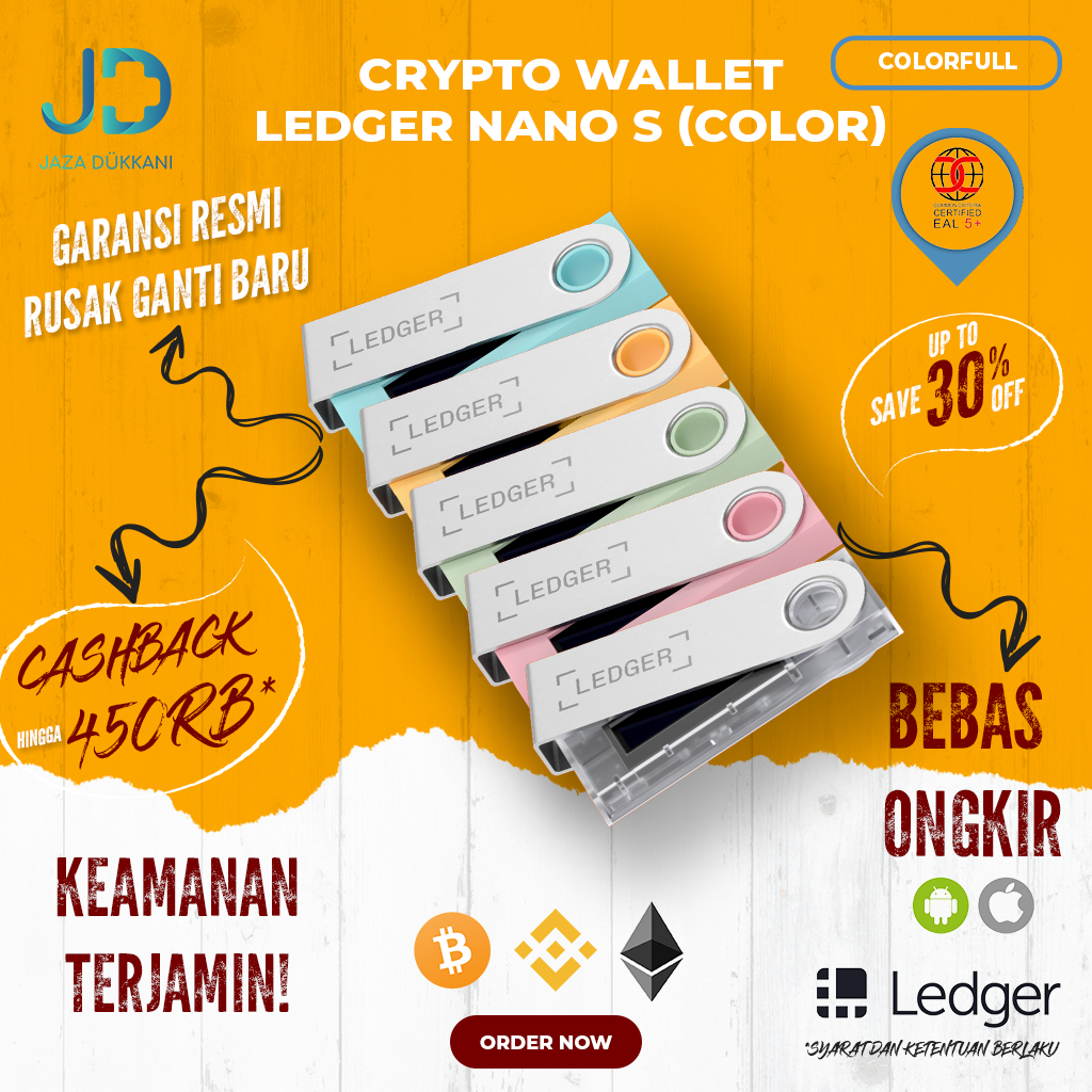 Jual Ledger Nano S Colors Version Crypto Hardware Wallet Dompet Bitcoin ...