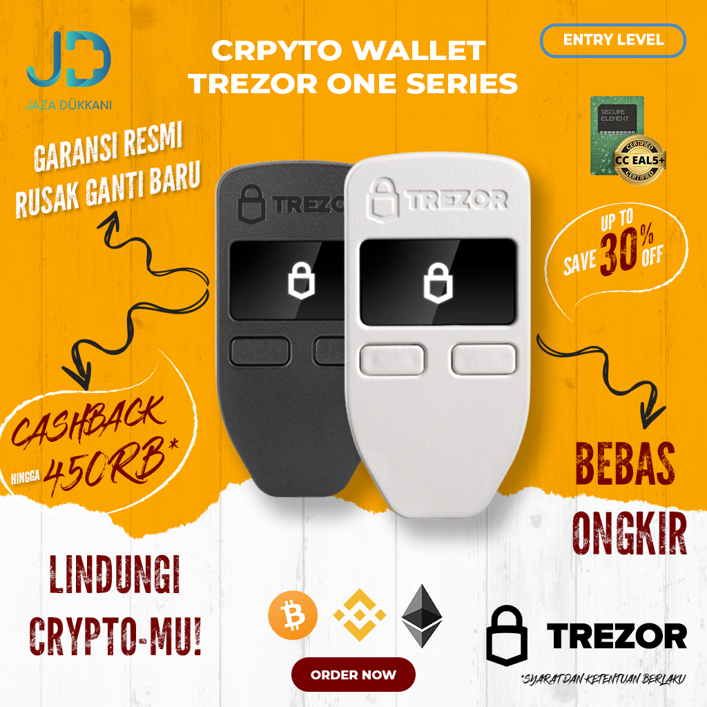 Jual Cold Wallet Trezor Type One - Crypto Hardware Wallet - Lindungi asset crypto mu dari ...