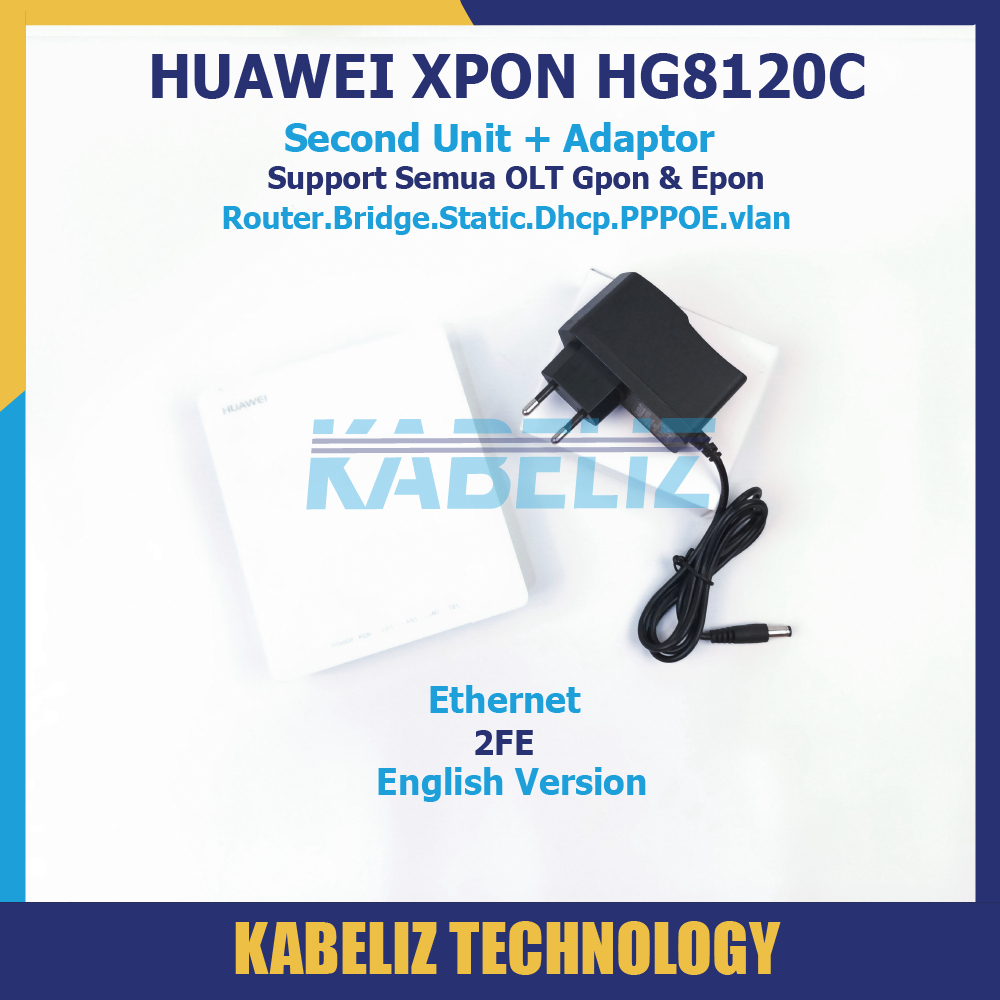 Jual ONU XPON HUAWEI HG8120C / HG8321R ONT NON WIFI SUPPORT ALL OLT ...