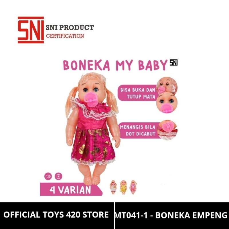 Jual ARFB Mainan Boneka Bayi DOT Bisa Nangis Boneka Empeng MT041-1 ...