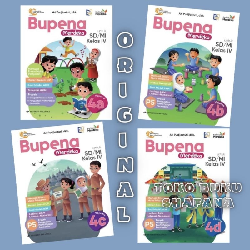 Jual Buku Bupena Volume 4A 4B 4C 4D SD/MI Kelas 4 Erlangga Kurikulum Merdeka Original Kurmer ...