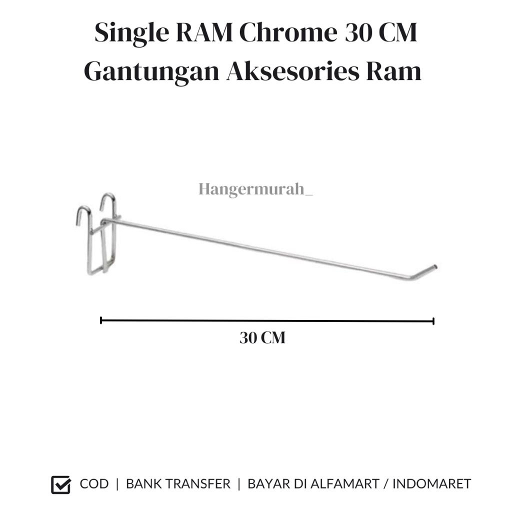 Jual CANTOLAN Ram Chrome 30 CM | Single Ram ( Besi ) SINGLE RAM ...