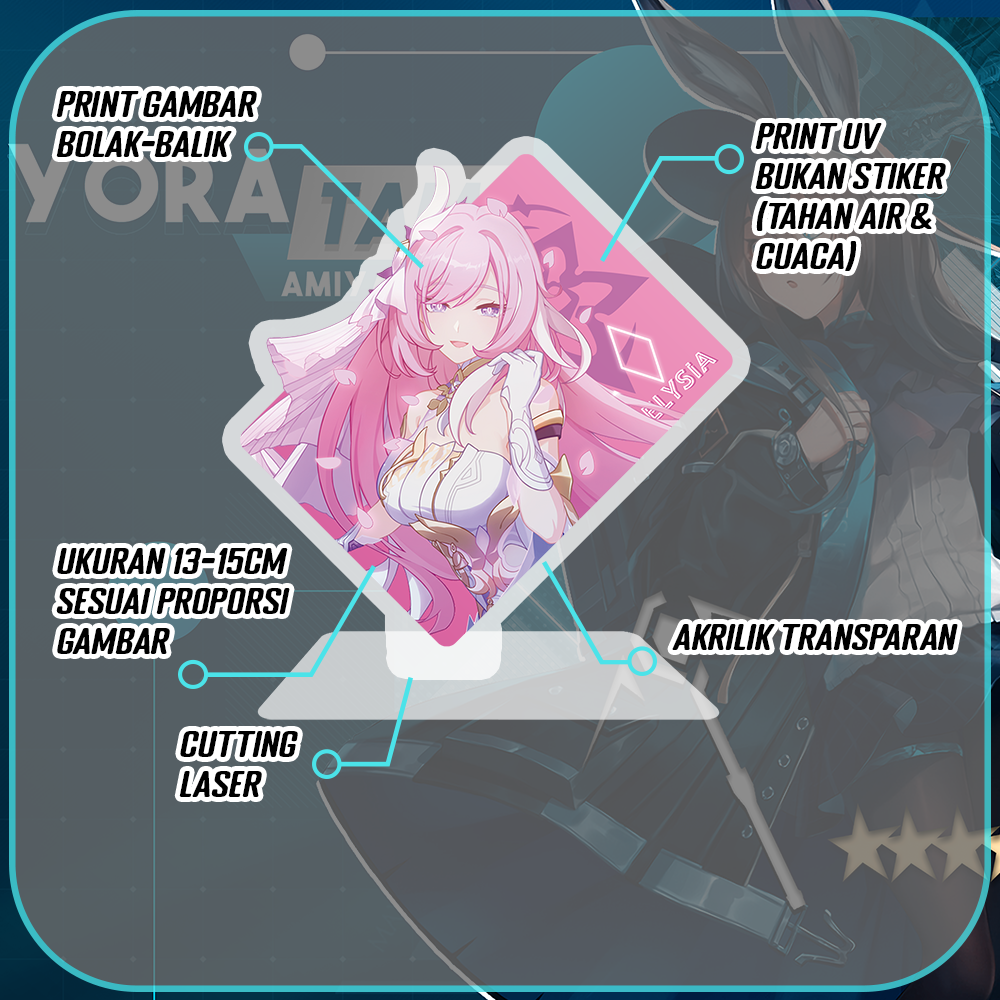 Jual Standee Figure Stelle Honkai Star Rail, Stand Figure Anime ...