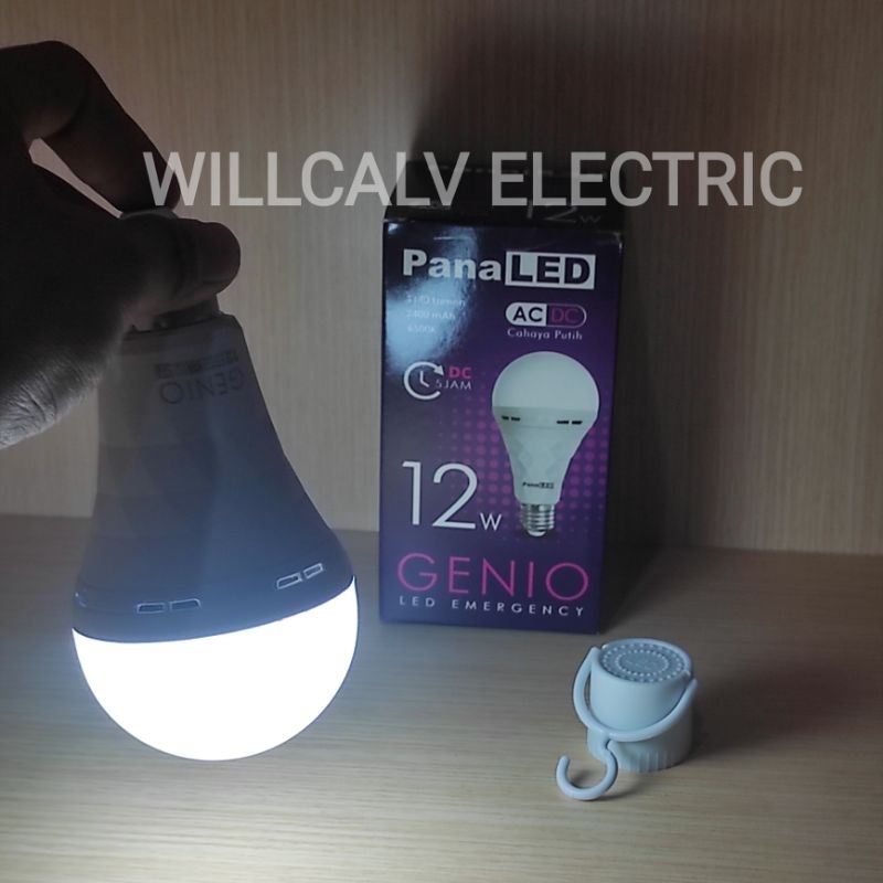 Jual Lampu emergency PANALED GENIO 12 watt Ac/dc E27 cahaya putih ...