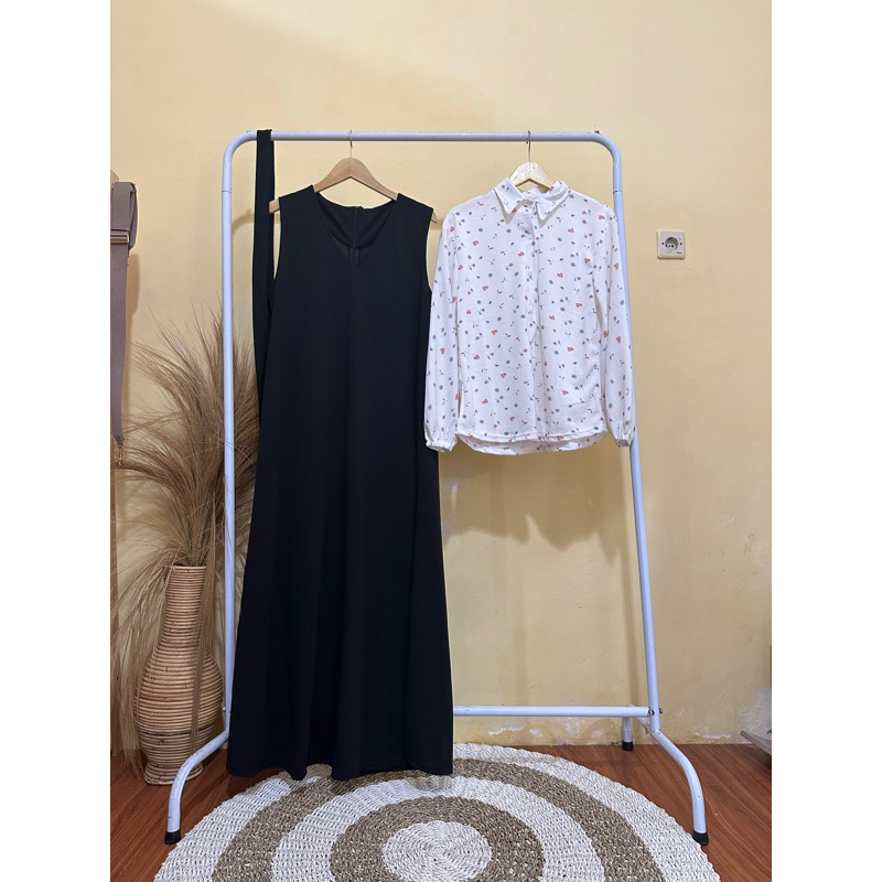 Jual FANISA DRESS SATU SET KEMEJA & OVERALL Hijabnyakitabydara | Shopee ...