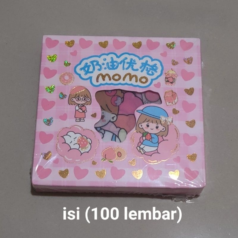 Jual Stiker Viral Kartun Momo, Anne, Masu, dll Korea isi 100 Lembar ...