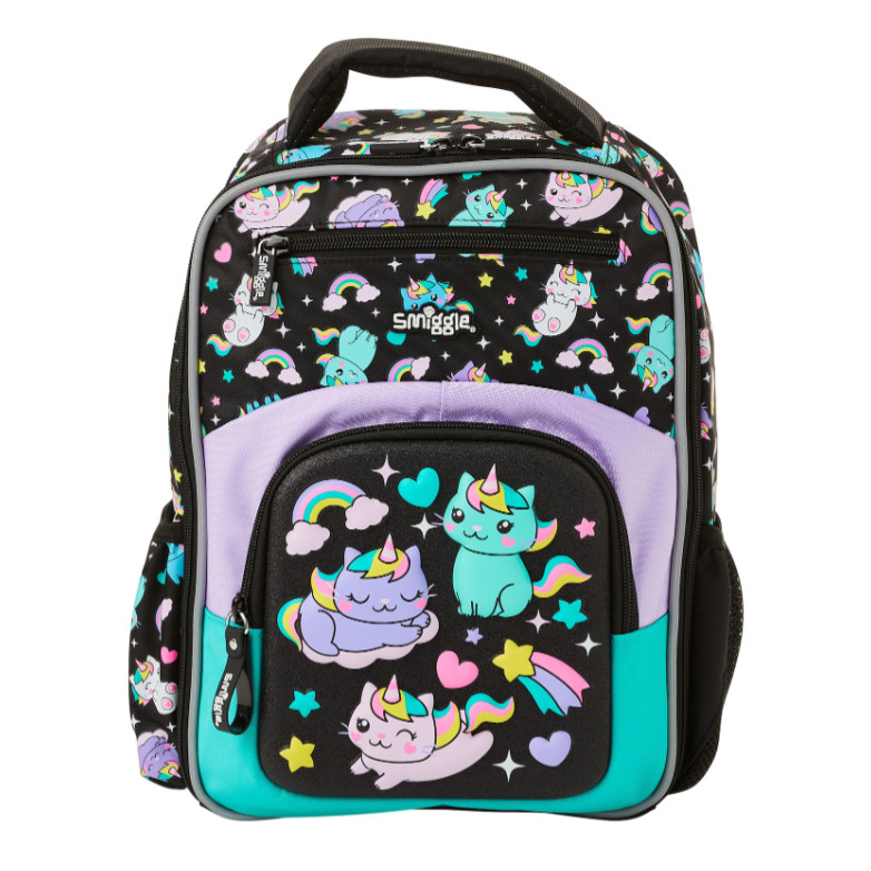 Jual Smiggle Sky Hi Unicorn Kitty Junior Ultra Backpack Black | Shopee ...