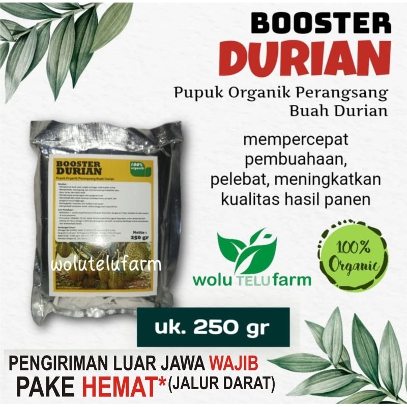 Jual pupuk organik Booster Durian perangsang buah, serbuk uk. 250 gr | Shopee Indonesia