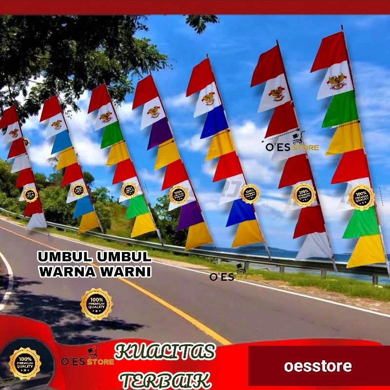 Jual ISI 20 / 1 KODI BENDERA UMBUL UMBUL SABLON GARUDA 8 KOTAK | Shopee Indonesia