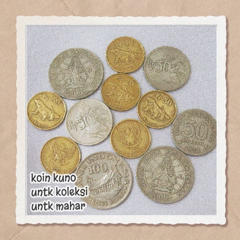 Jual coin koin uang 50 rupiah logam komodo kuno untuk mahar | Shopee Indonesia
