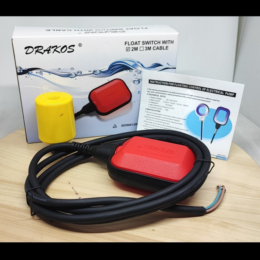 Jual DRAKOS Floating Switch 2 Meter Floating Switch Drakos Otomatis ...