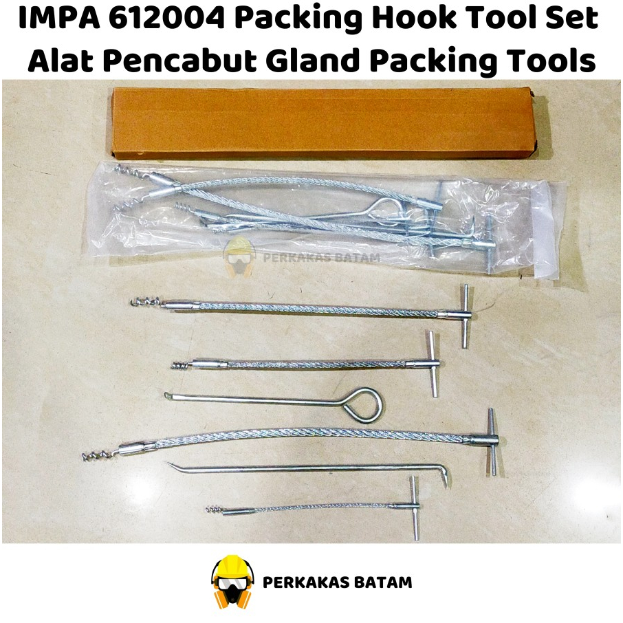 Jual IMPA 612004 Packing Hook Tool Set Alat Pencabut Gland Packing Tool Paking Hobond | Shopee ...