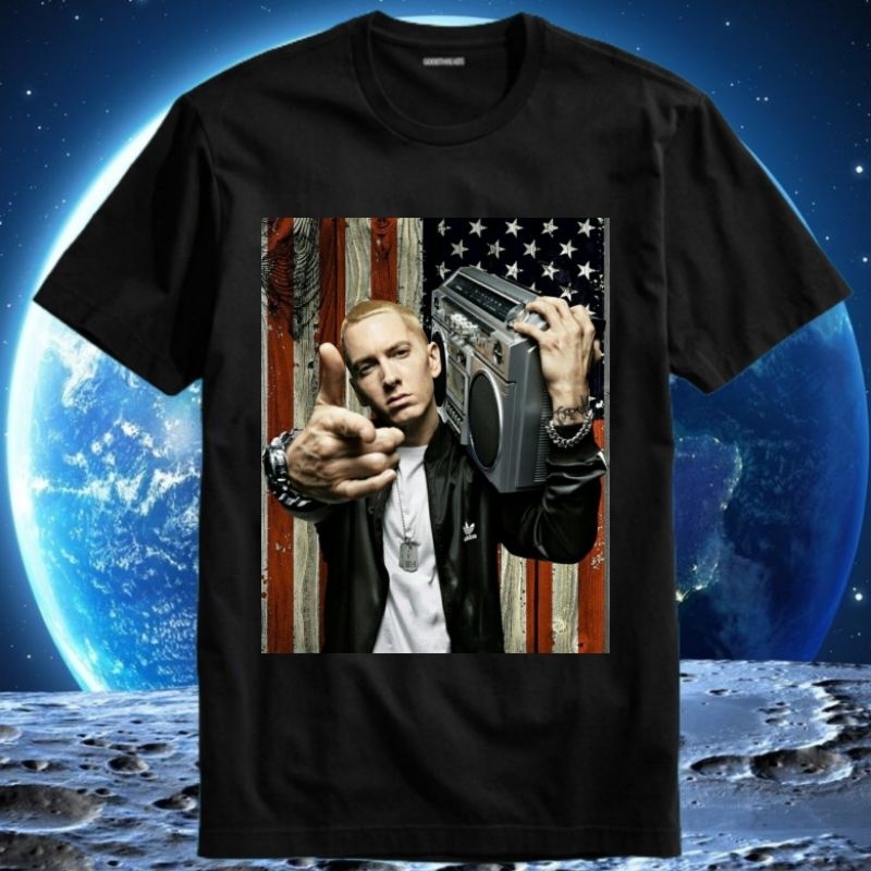 Jual Baju Kaos Tshirt Pria Laki Cowok Dewasa Rapper Eminem | Shopee ...