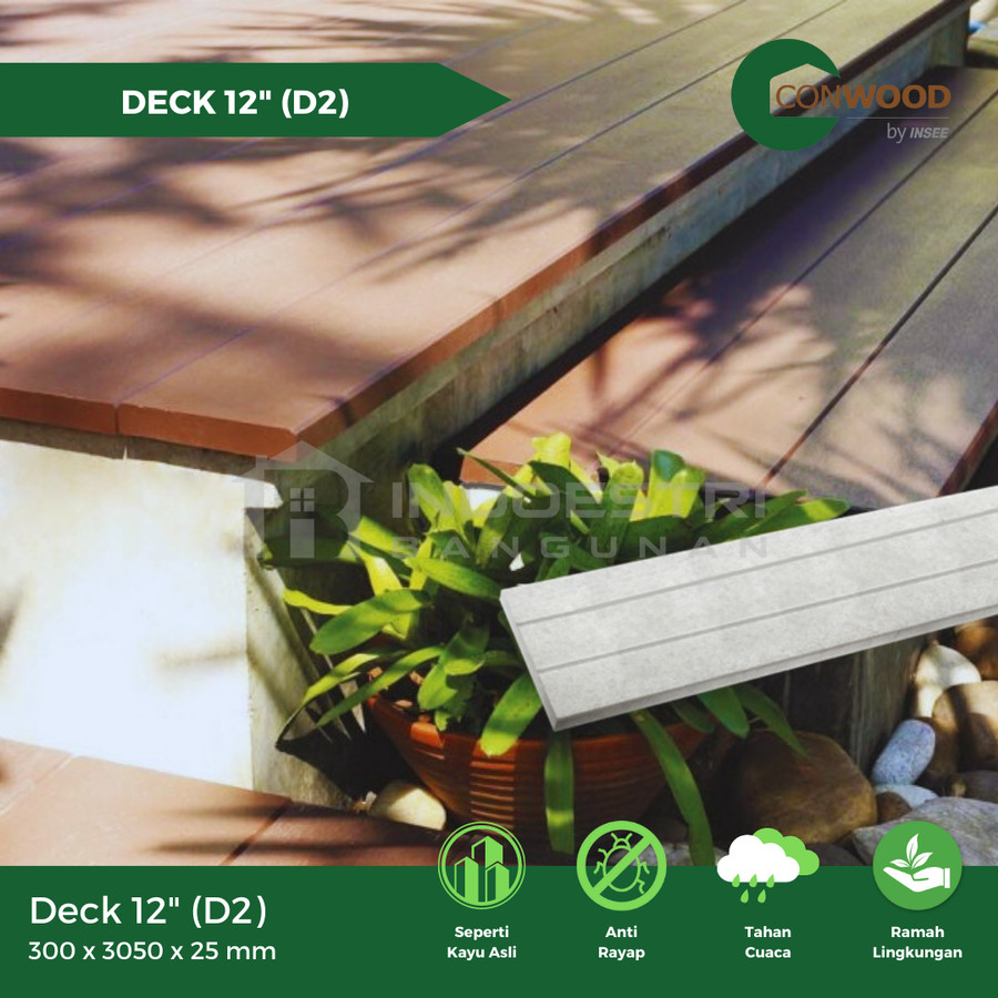 Jual Conwood Deck 12" D2 / Conwood Decorative Deck 12" (300 x 3050 x 25 ...