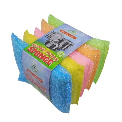 Jual Sponge/ Spon Cuci Piring Berwarna Merek Super Magic 1pcs | Shopee ...