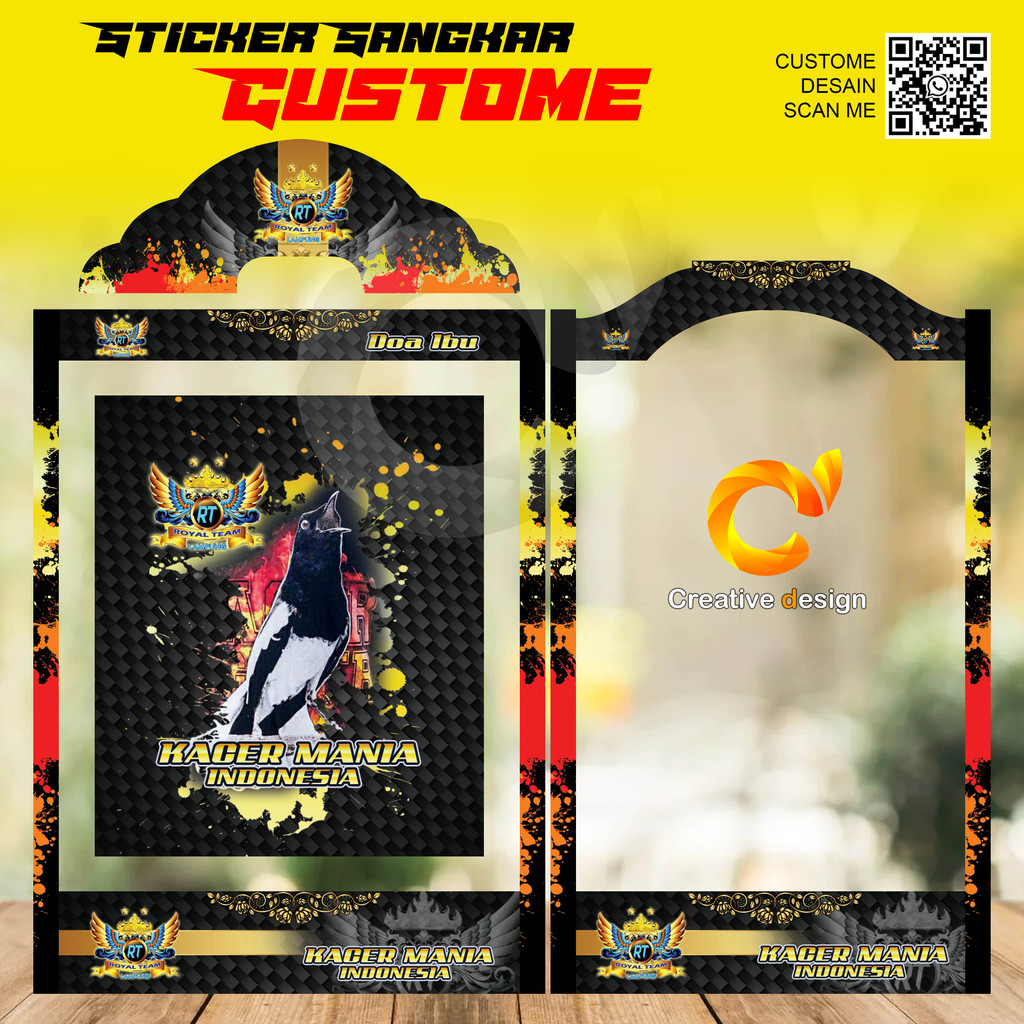 Jual STICKER DECAL SANGKAR KOTAK KIPAS CUSTOME | Shopee Indonesia