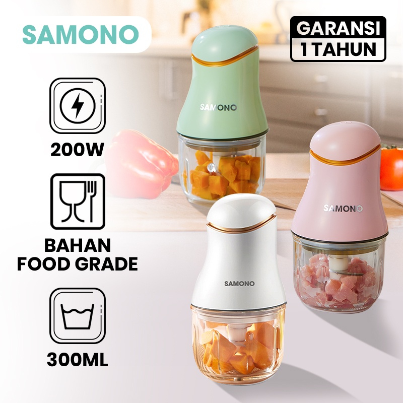 Jual Samono 200W Food Chopper Mini Kaca Multifungsi Food Processor ...