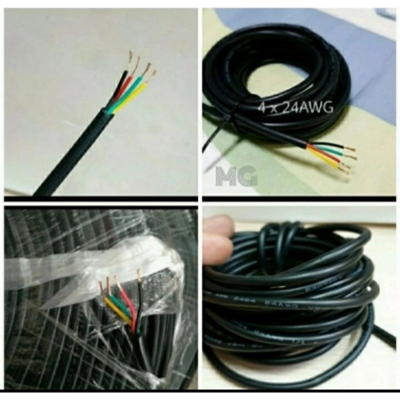 Jual Kabel Awg24 isi4 jual per/10meter Kabel Awg 24 4 jalur | Shopee Indonesia