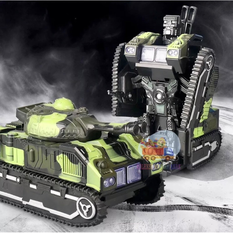 Jual Mainan anak robot tank transformers 2 in 1 mobil warrior tentara ...