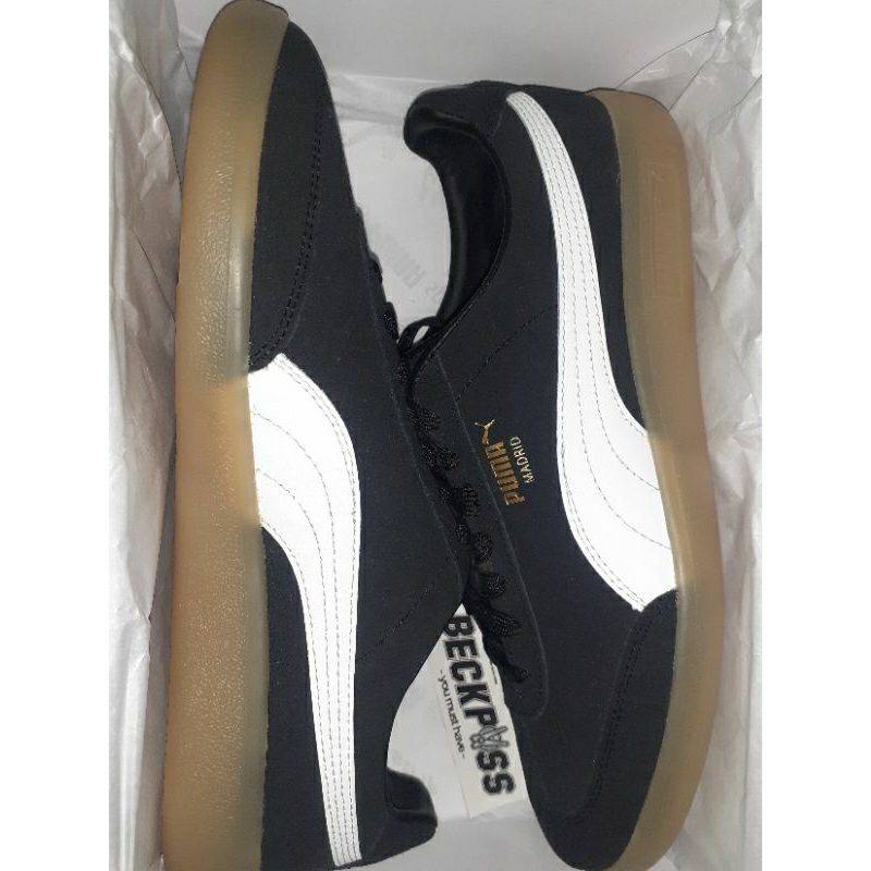 Jual PUMA MADRID BLACK WHITE TRAINER SHOES | Shopee Indonesia
