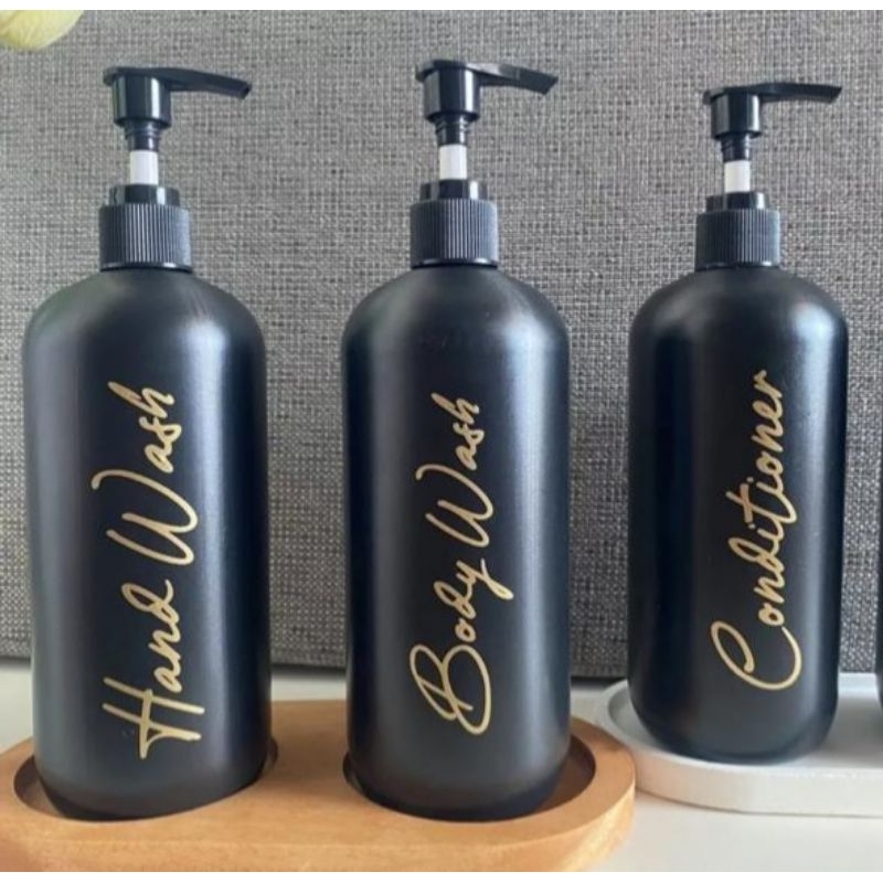 Jual BOTOL REFIL SABUN CAIR 500ML (WARNA HITAM DOFF) BOTOL SABUN ...