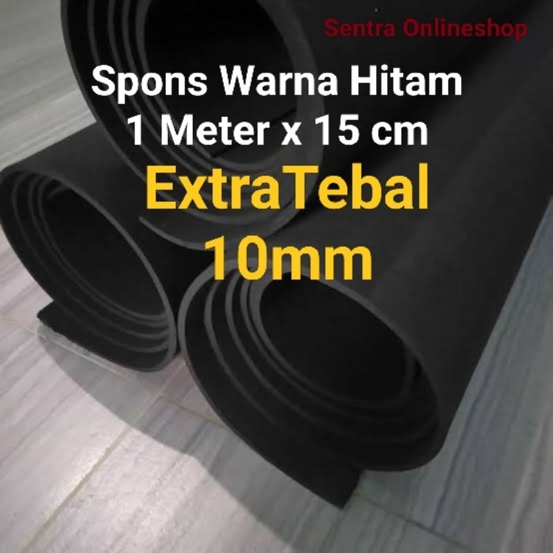 Jual Spons Ati / Spons Eva 1Meter x 15cm Tebal 10mm Warna Hitam Alas ...