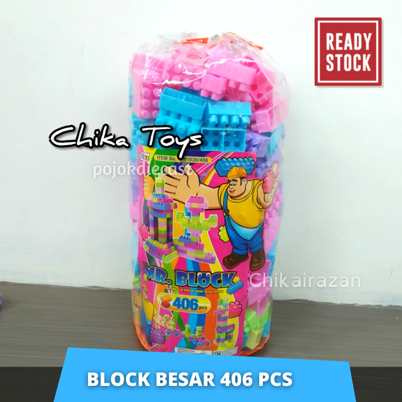 Jual Mainan Block Besar Isi 406pcs dan 456pcs Balok Susun Anak | Shopee ...