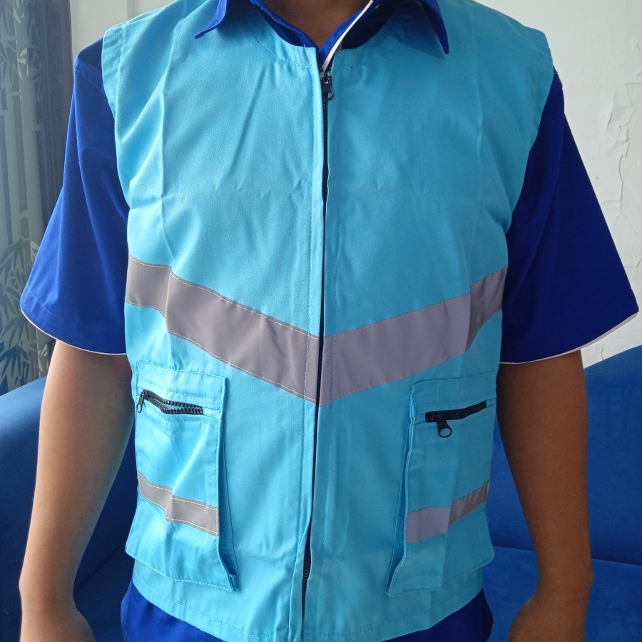 Jual Rompi Staff Proyek Rompi Visitor Rompi Proyek Biru | Shopee Indonesia