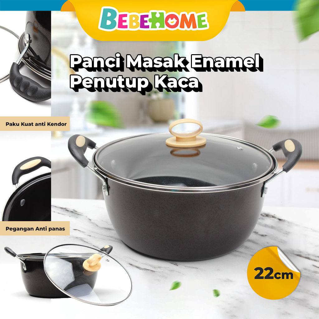 Jual Bebehome Hongzhuo Panci Sop 22cm Enamel Stainless Soup Pot Panci ...