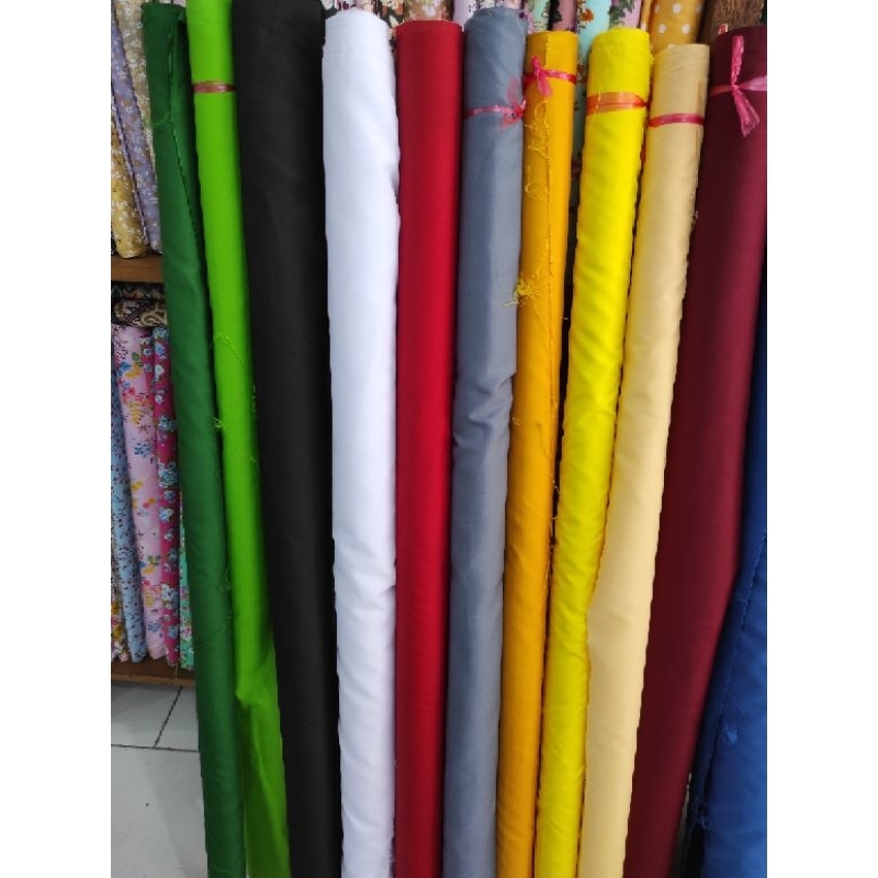Jual Kain tetron polos harga per satu roll 30 yard | Shopee Indonesia
