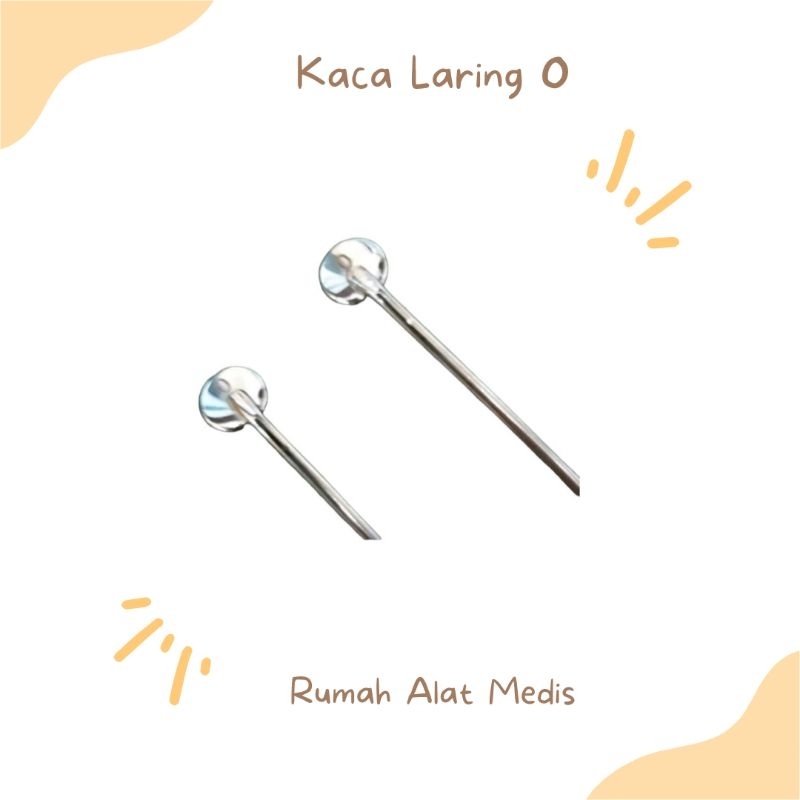 Jual Kaca Laring Ukuran 0 / Kaca Mulut 0 / Laryngeal Mirror With Handle ...