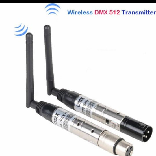 Jual 1set wireless dmx 512 receiver dan transmitter + 2 adaptor ...