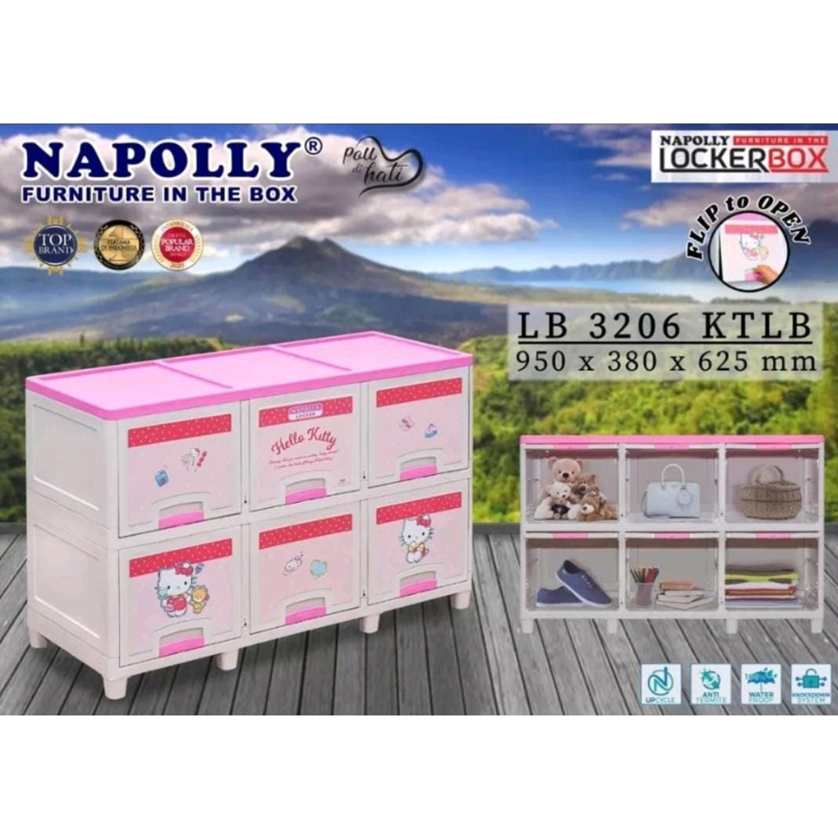 Jual Lemari Serbaguna Locker Box Plastik Napolly Motif Karakter ...