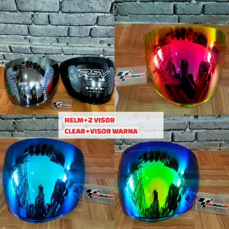 Jual helm rsv sv300 black glossy 2 visor sv 300 hitam glossy double ...