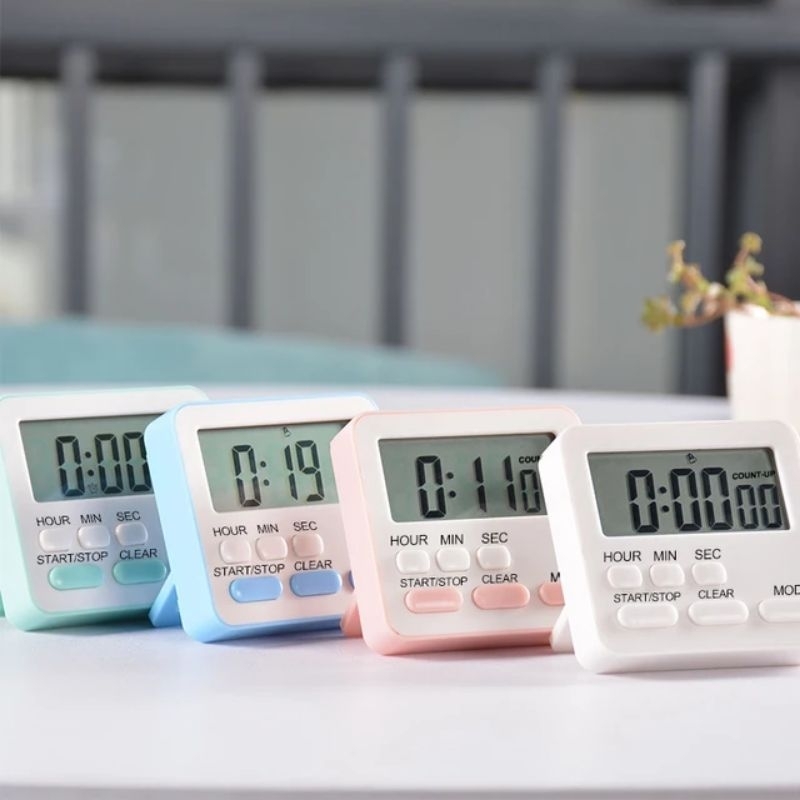 Jual Timer Dapur Digital LCD Alarm Cooking Kopi Kue Roti Kitchen Timer ...