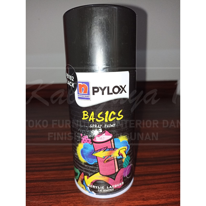 Jual Pylox Basics Nippon Paint 300cc Warna PBM02 Metallic Black / Pilok Semprot Besi Plastik ...